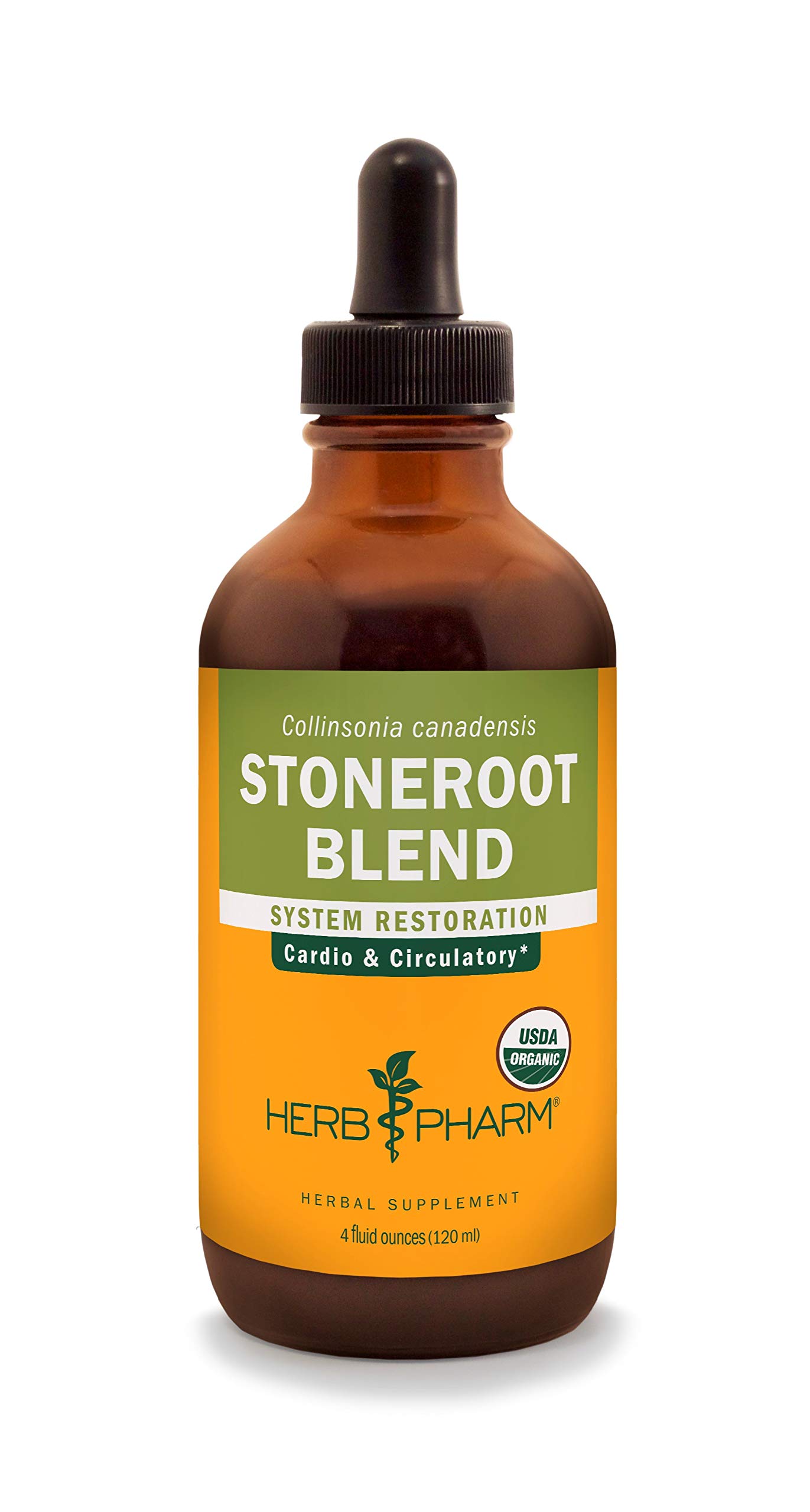 Herb Pharm Certified Organic Stoneroot Blend Liquid Extract for Cardiovascular and Circulatory Support-4 oz