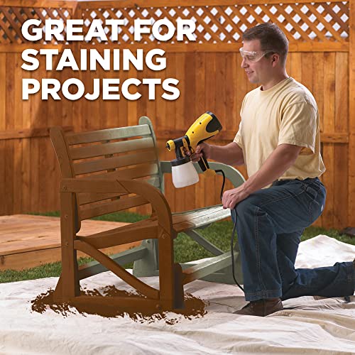 Wagner Spraytech 0518080 Control Spray Max HVLP Paint or Stain Sprayer, Complete Adjustability for Decks, Cabinets, Furniture and Woodworking, Extra Container Included, Yellow/Black