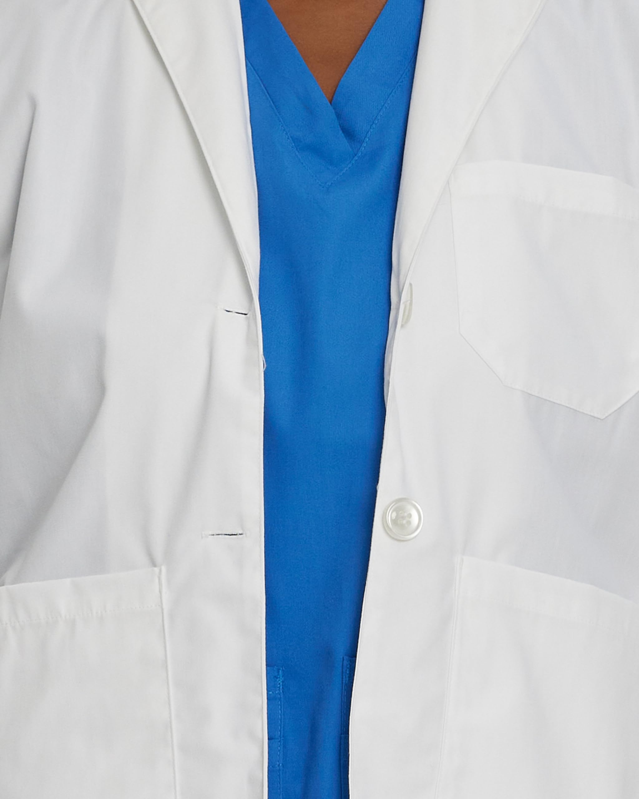Landau Relaxed Fit 5-Pocket 3-Button Consultation Scrub Jacket for Women 3230 White 40