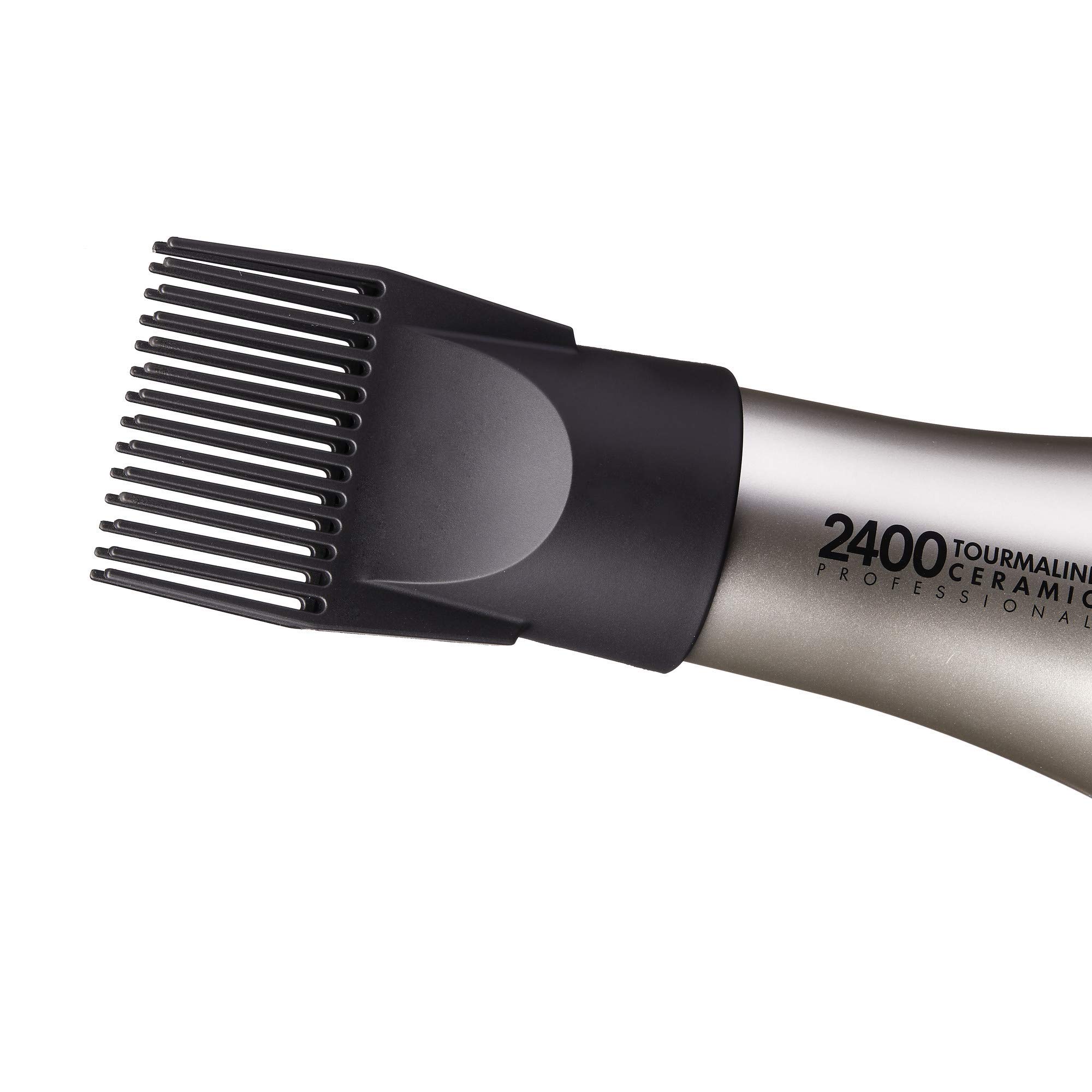 RED by Kiss Hair Dryer 2400 Tourmaline Ceramic Technology, Professional Blow Dryer, Maximum Shine, Fast Drying, Adjustable Settings, 3 Attachments, Salon Quality