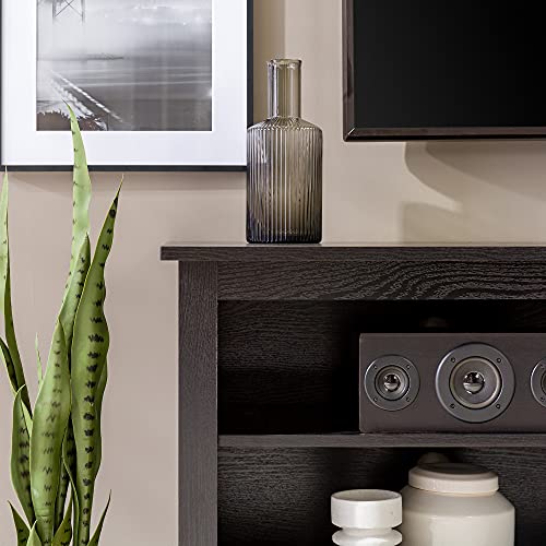 Walker Edison Wren Classic TV Console Entertainment Media Stand with Storage for Televisions up to 65 Inches, 58 Inch, Black