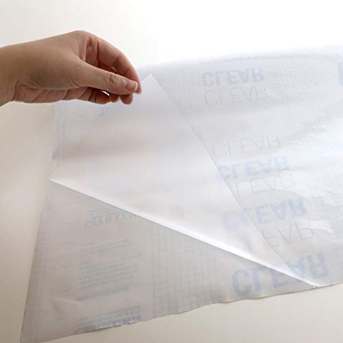 BAZIC Book Cover Clear Self Adhesive Bookcover 18" X 1.5 Yard (54"), Laminate Pack Cover Books Documents, Film Easy Peel, 1-Roll