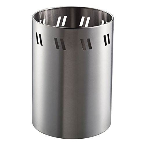 WESCO 166404-47 Trash Can Without Lid, Metallic, Size: Diameter 10.0 x Height 14.0 inches (25.5 x 35.5 cm), Paper Bin, 19L