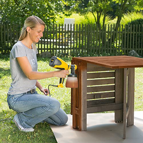 Wagner Spraytech 0518080 Control Spray Max HVLP Paint or Stain Sprayer, Complete Adjustability for Decks, Cabinets, Furniture and Woodworking, Extra Container Included, Yellow/Black