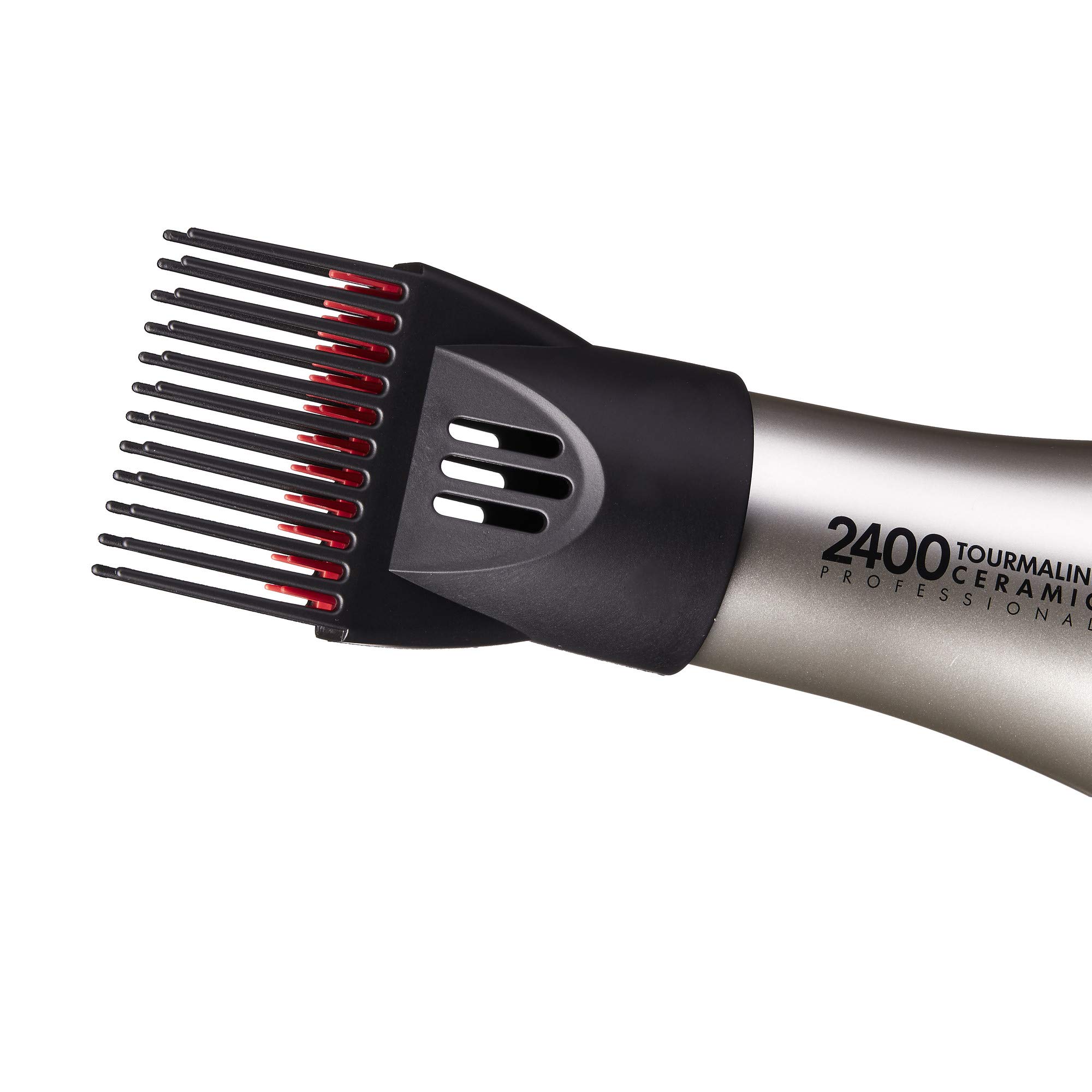 RED by Kiss Hair Dryer 2400 Tourmaline Ceramic Technology, Professional Blow Dryer, Maximum Shine, Fast Drying, Adjustable Settings, 3 Attachments, Salon Quality