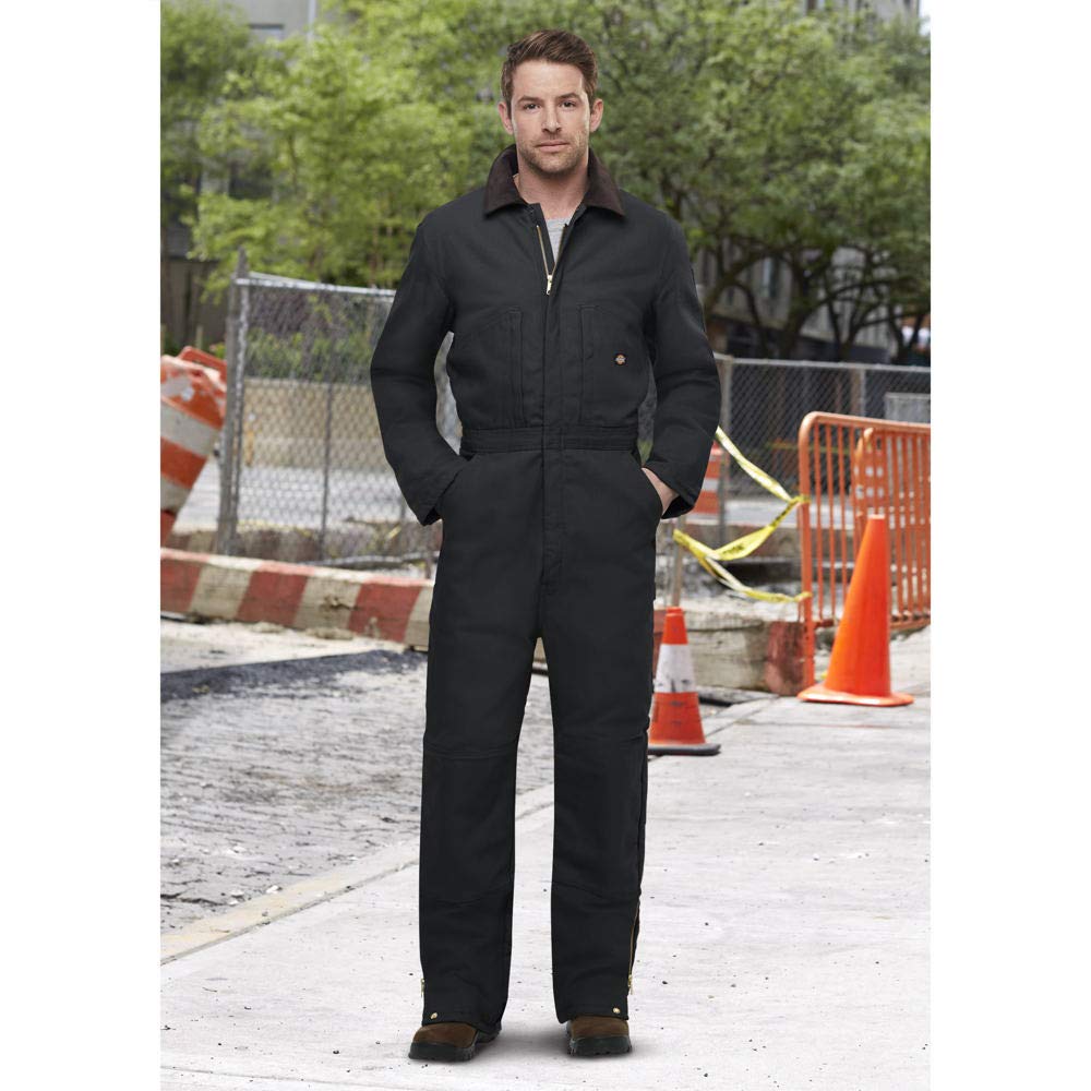 Dickies Men's Premium Insulated Duck Coverall, Black, S - Regular