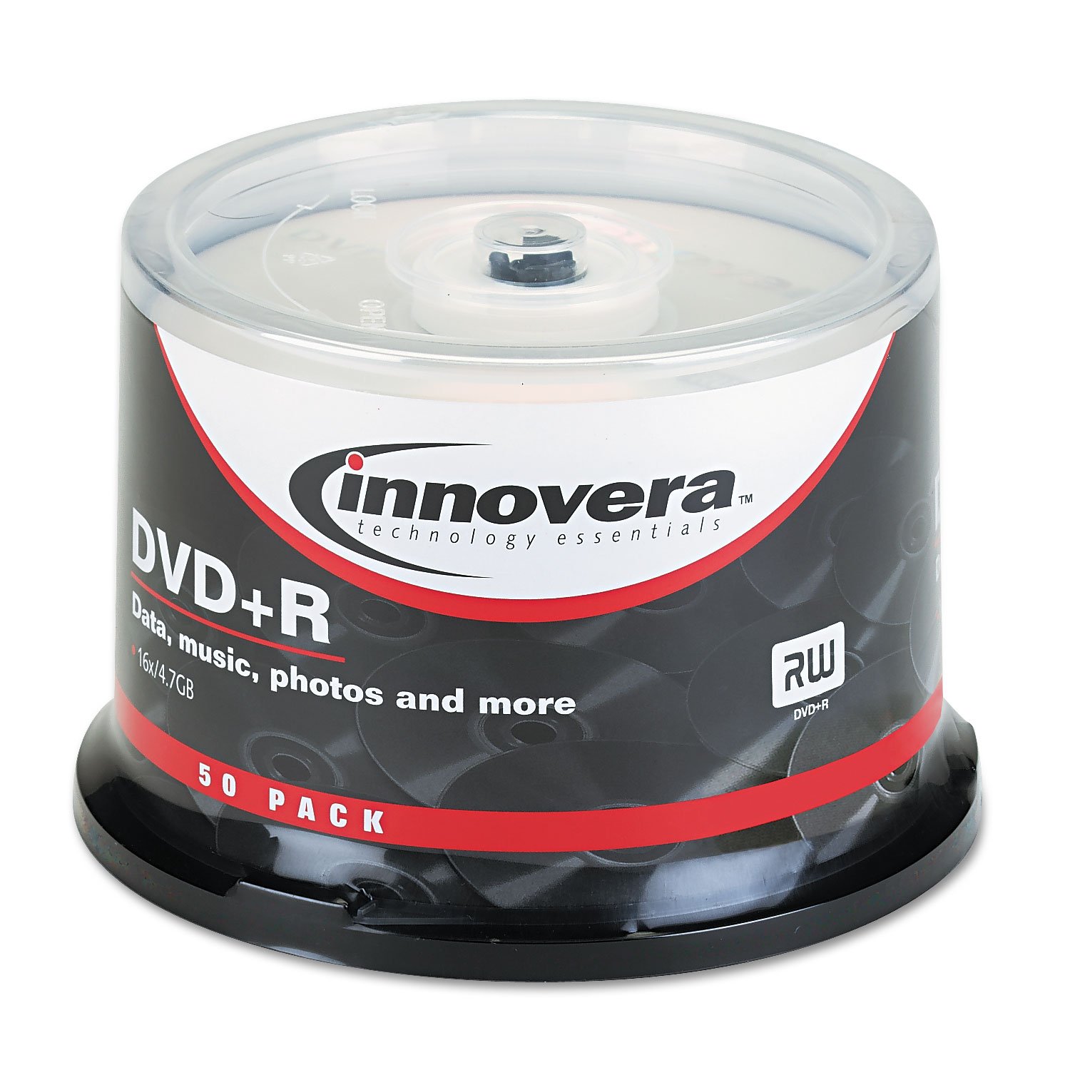Innovera DVD-R Discs, 4.7GB, 16x, Spindle, Silver, 50/Pack
