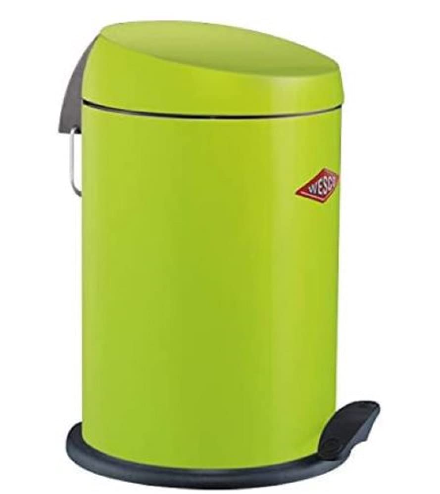 Wesco 121212-20 Pedal Type Trash Can Lime Green, Size: 11.8 x 17.9 inches (30 x 45.5 cm), Pedal Bin, 13L