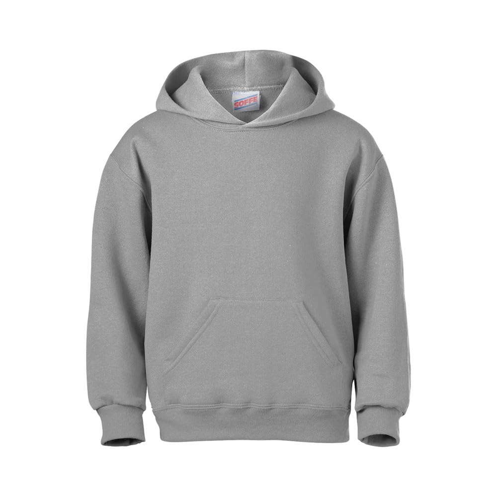 MJ Soffe Big Boys Basic Hooded Sweatshirt, Oxford, X-Large