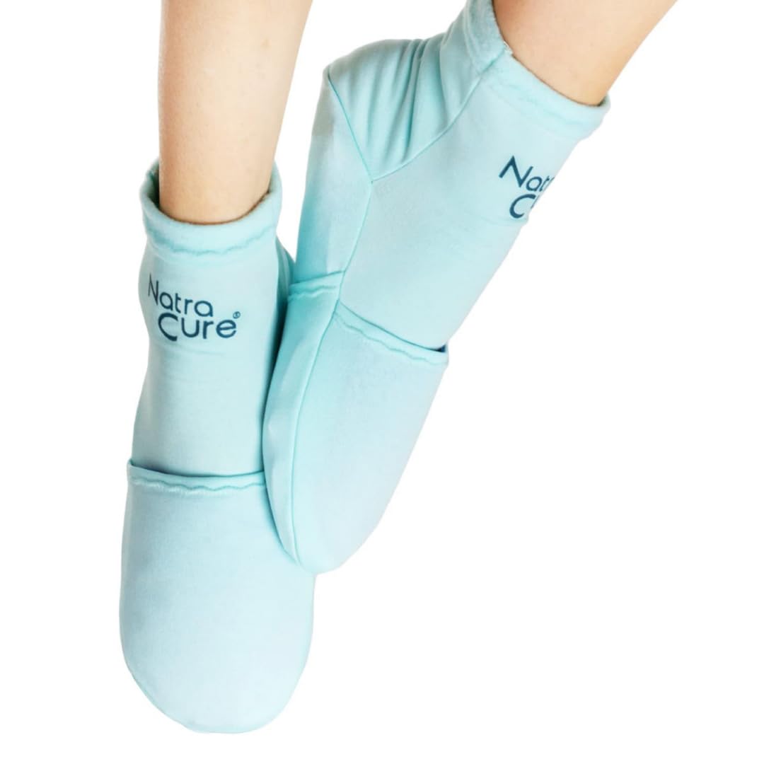 NatraCure Cold Therapy Socks - Reusable Foot Ice Pack - Cooling Socks for Hot Feet, Cold Feet Session for Chemo Socks, Neuropathy Pain Socks, CRPS Relief, Ice Pack for Feet - Size: Small/Medium
