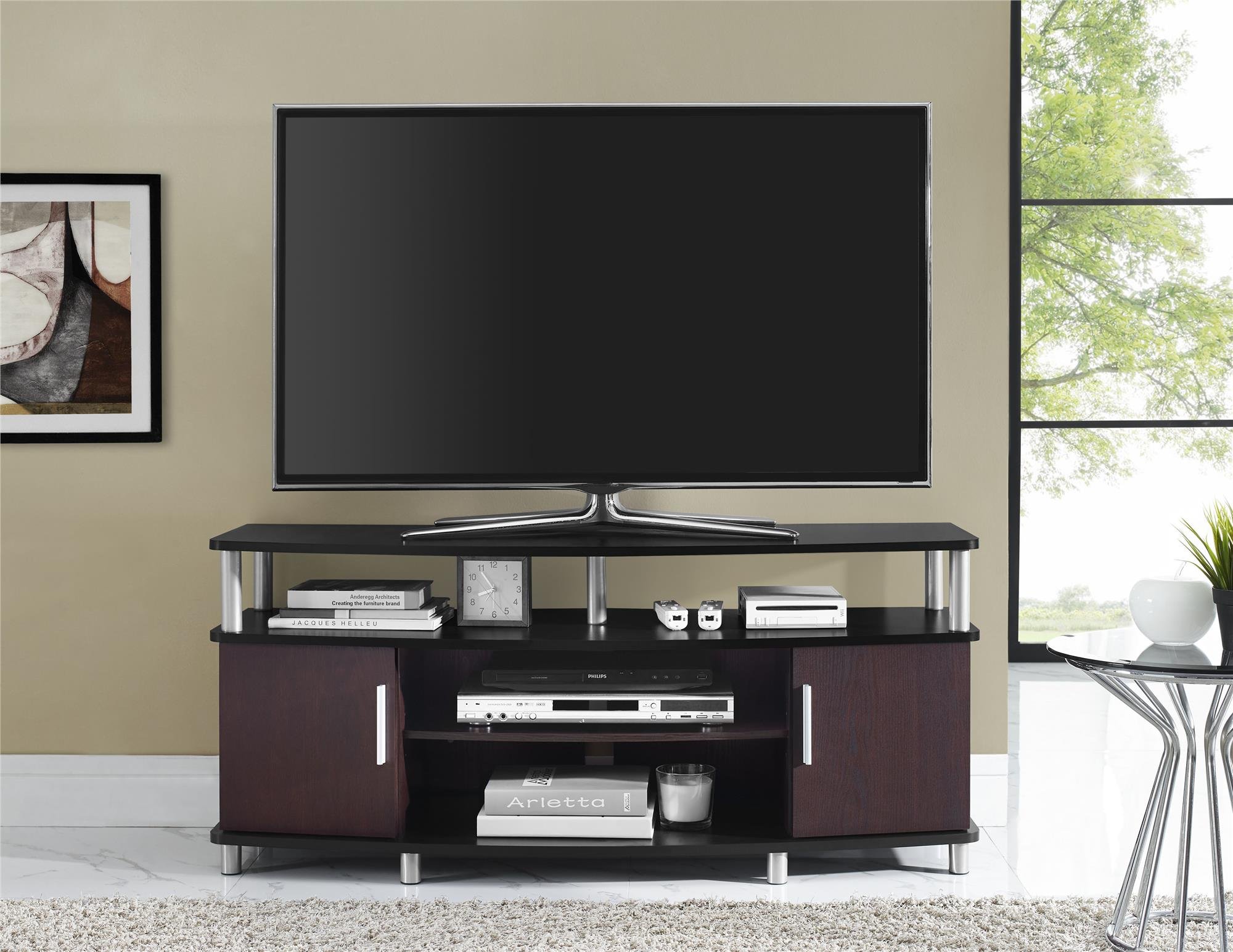 Ameriwood Home Carson TV Stand for TVs up to 50", Cherry