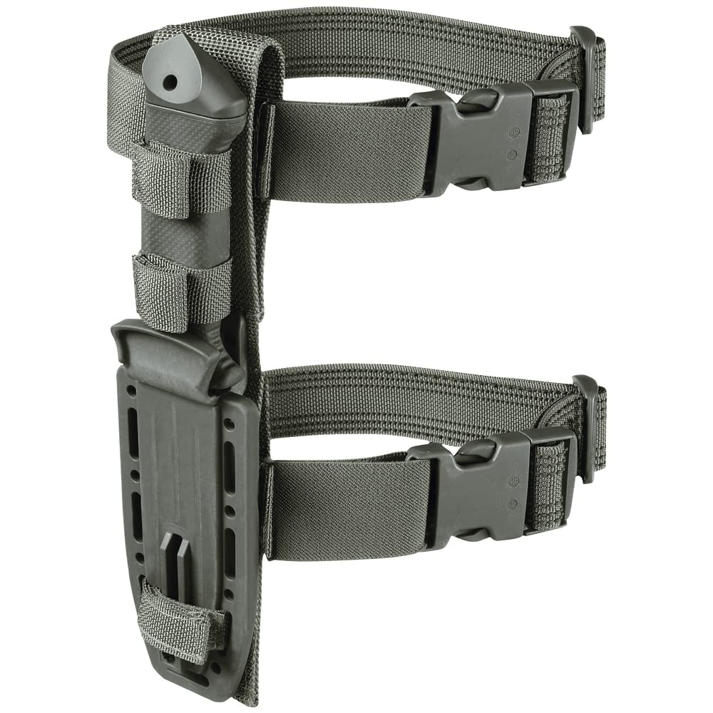 Gerber Gear LMF II Infantry Survival Knife, Military Grade Tactical Fixed Blade with Serrated Edge, Shock Absorbing Handle, Molle Sheath and Sharpener, Green