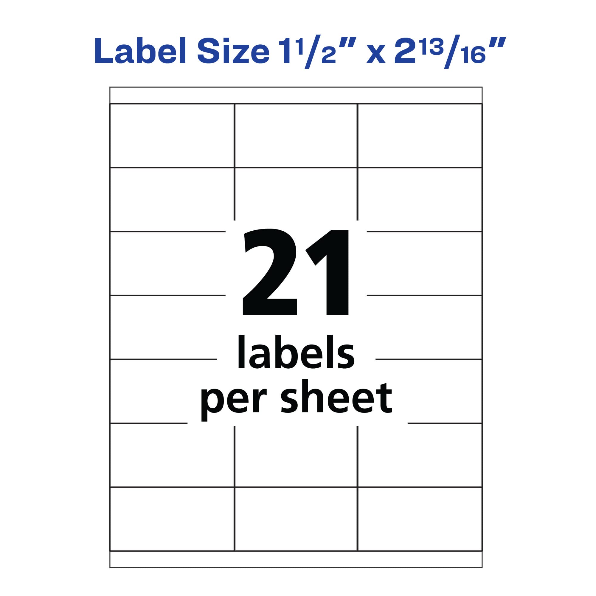 Avery Printable Address Labels for Copiers, 1-1/2" x 2-13/16", White, 2,100 Blank Mailing Labels (05360)