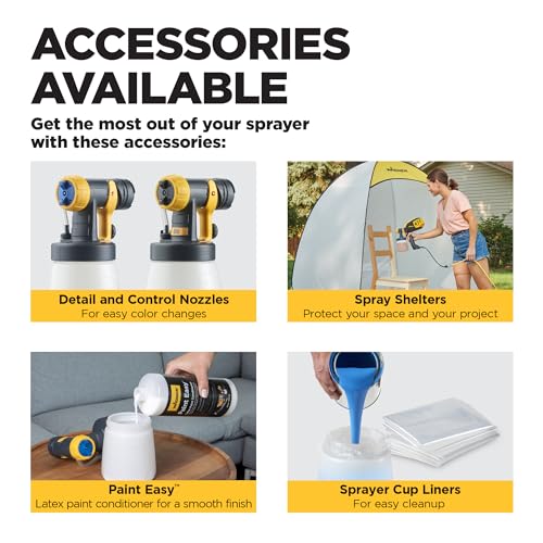 Wagner Spraytech 0518080 Control Spray Max HVLP Paint or Stain Sprayer, Complete Adjustability for Decks, Cabinets, Furniture and Woodworking, Extra Container Included, Yellow/Black