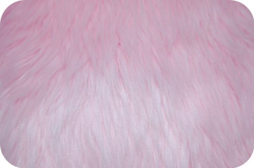 60'' Wide Faux Fur Luxury Shag Baby Pink Fabric By the Yard