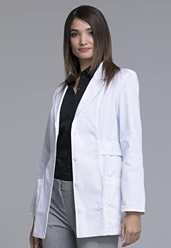 Cherokee Workwear womens Fashion White Lab Coat 30" Lab Coat Medical Scrubs Jacket, White, Small US