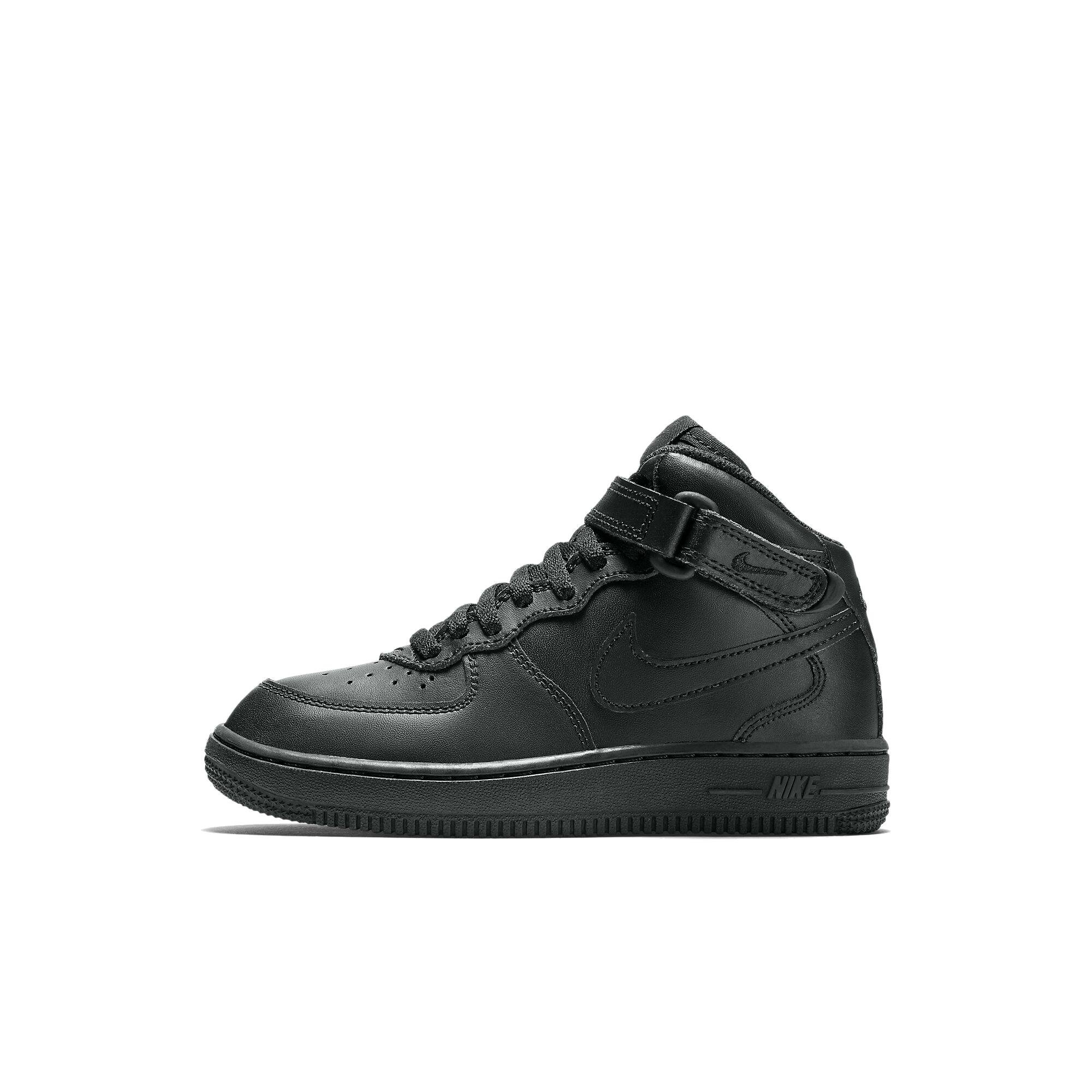 Nike girls ' Air Force 1 Trainers, Black/Black, 7 Big Kid