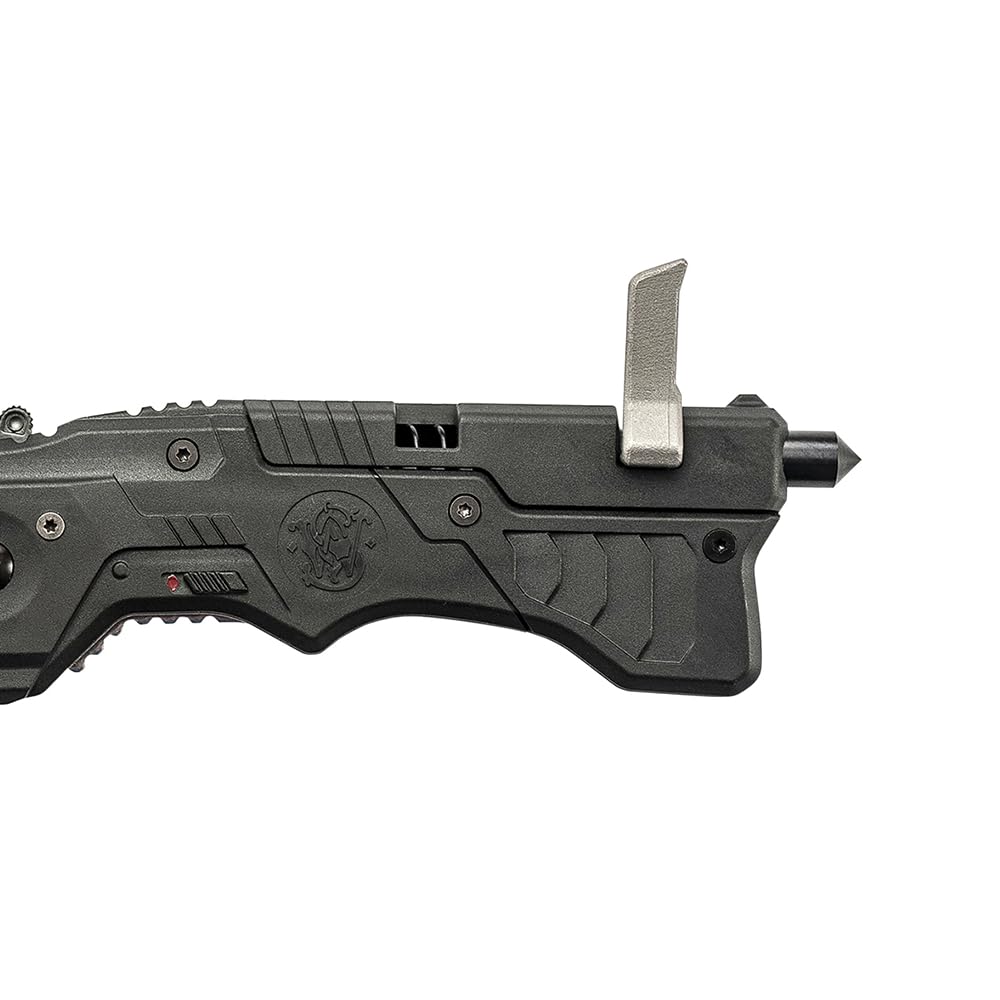 Smith & Wesson 1st Response SW911N 8.2in High Carbon S.S. Assisted Opening Knife with 3.4in Blunt Tip Blade and Nylon Handle for Outdoor, Tactical, Survival and EDC