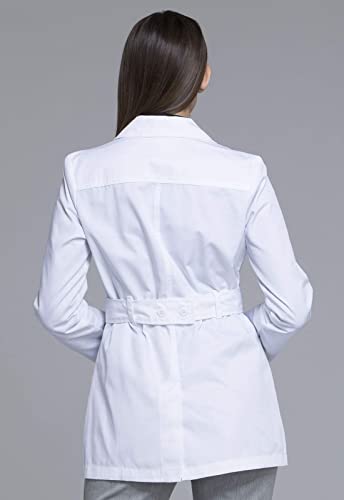 Cherokee Workwear womens Fashion White Lab Coat 30" Lab Coat Medical Scrubs Jacket, White, Small US
