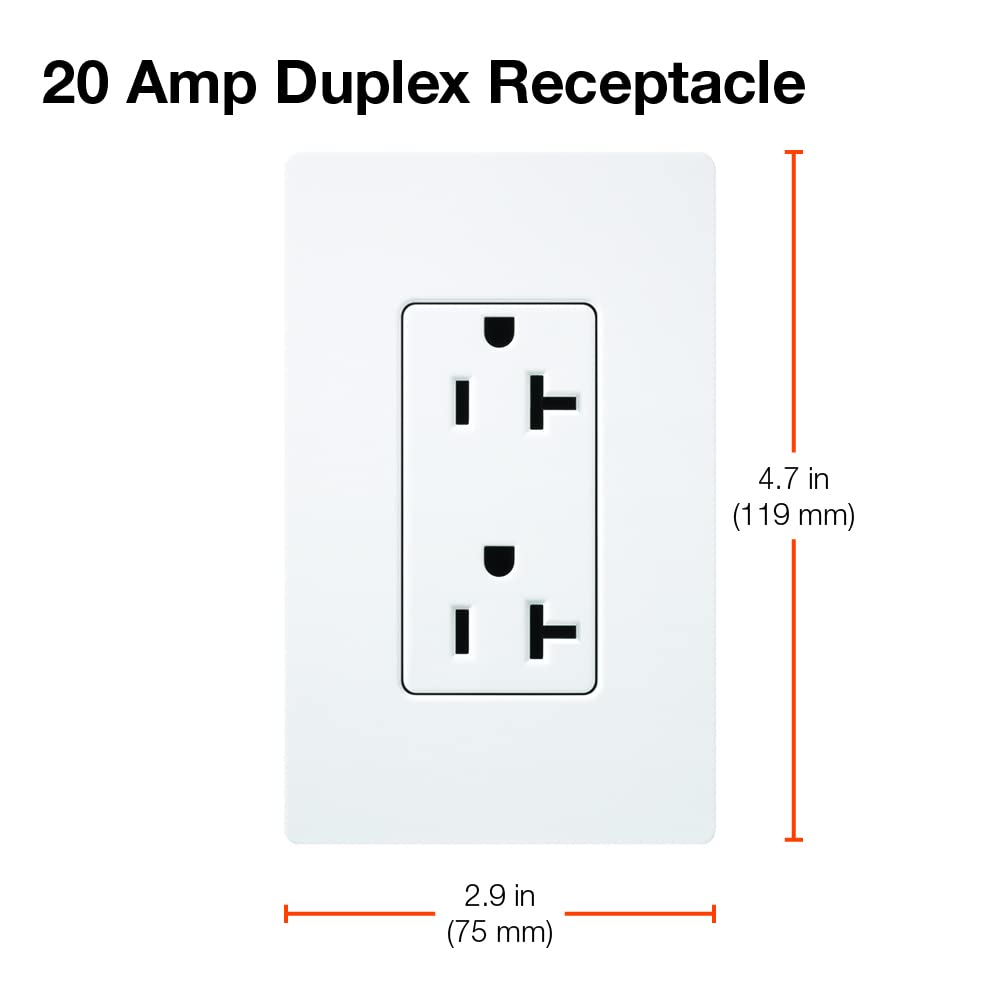 Lutron SCR-20-MN Satin Colors 20-Amp Receptacle, Midnight