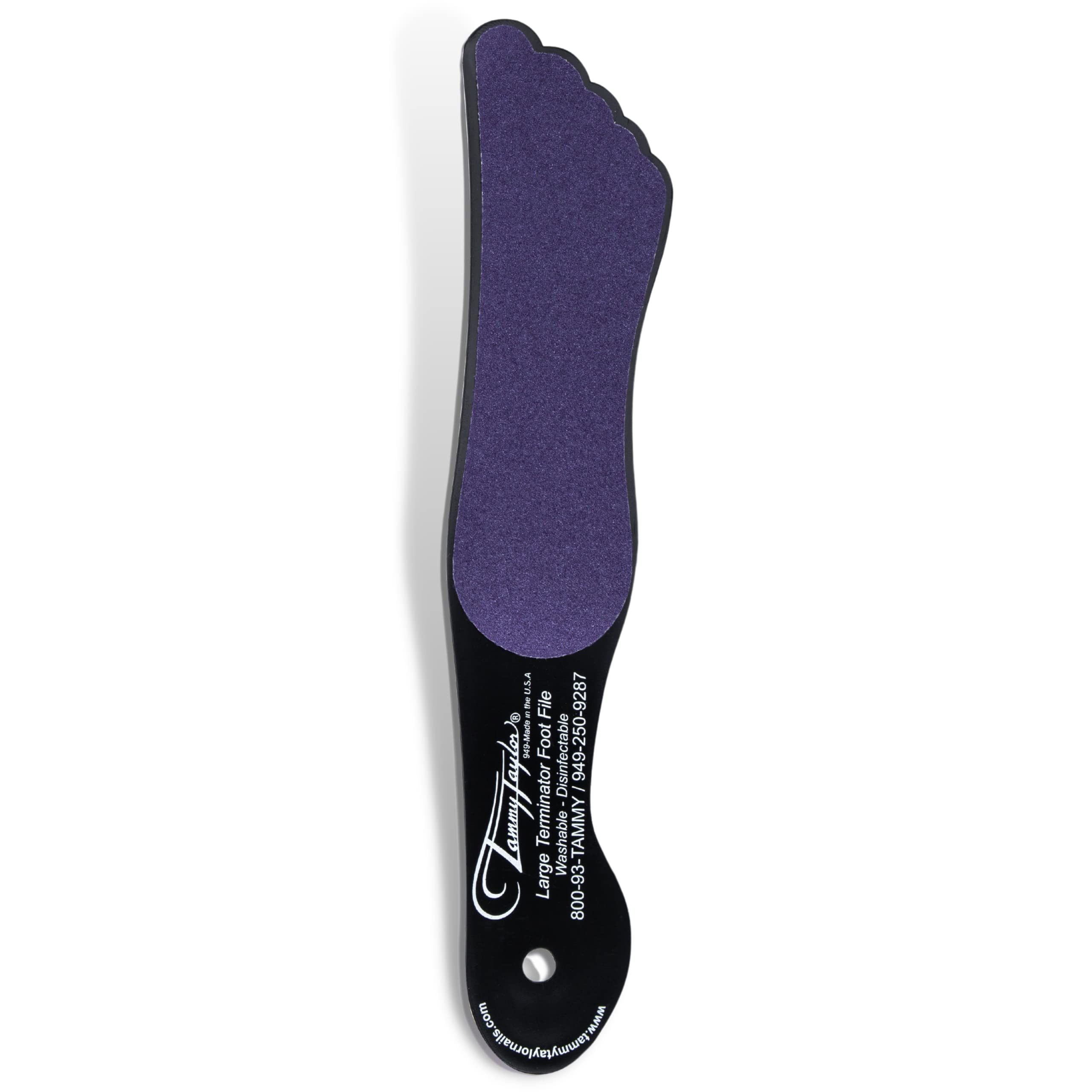 Tammy Taylor Foot File Callus Remover for Soft Feet | Purple Terminator Large Foot Scrubber & Dead Skin Remover | in Shower Foot Buffer for Wet and Dry Skin | Pedicure Foot Rasp for Cracked Heels