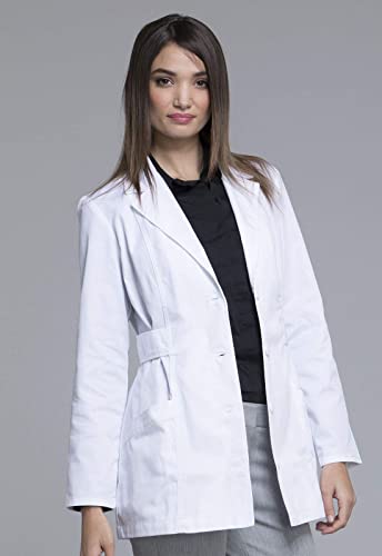 Cherokee Workwear womens Fashion White Lab Coat 30" Lab Coat Medical Scrubs Jacket, White, Small US