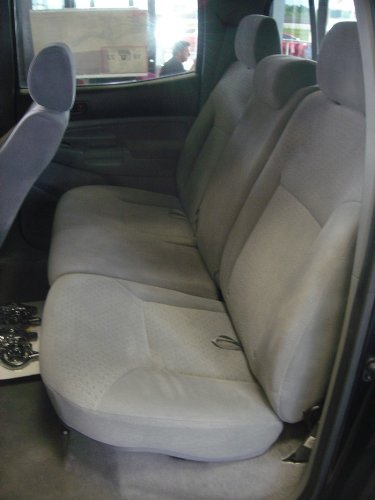 Exact Seat Covers, TC4 T914/T917 C8, 2005-2008 Toyota Tacoma SR5 Double Cab Front and Back Seats, Gray Waterproof Endura
