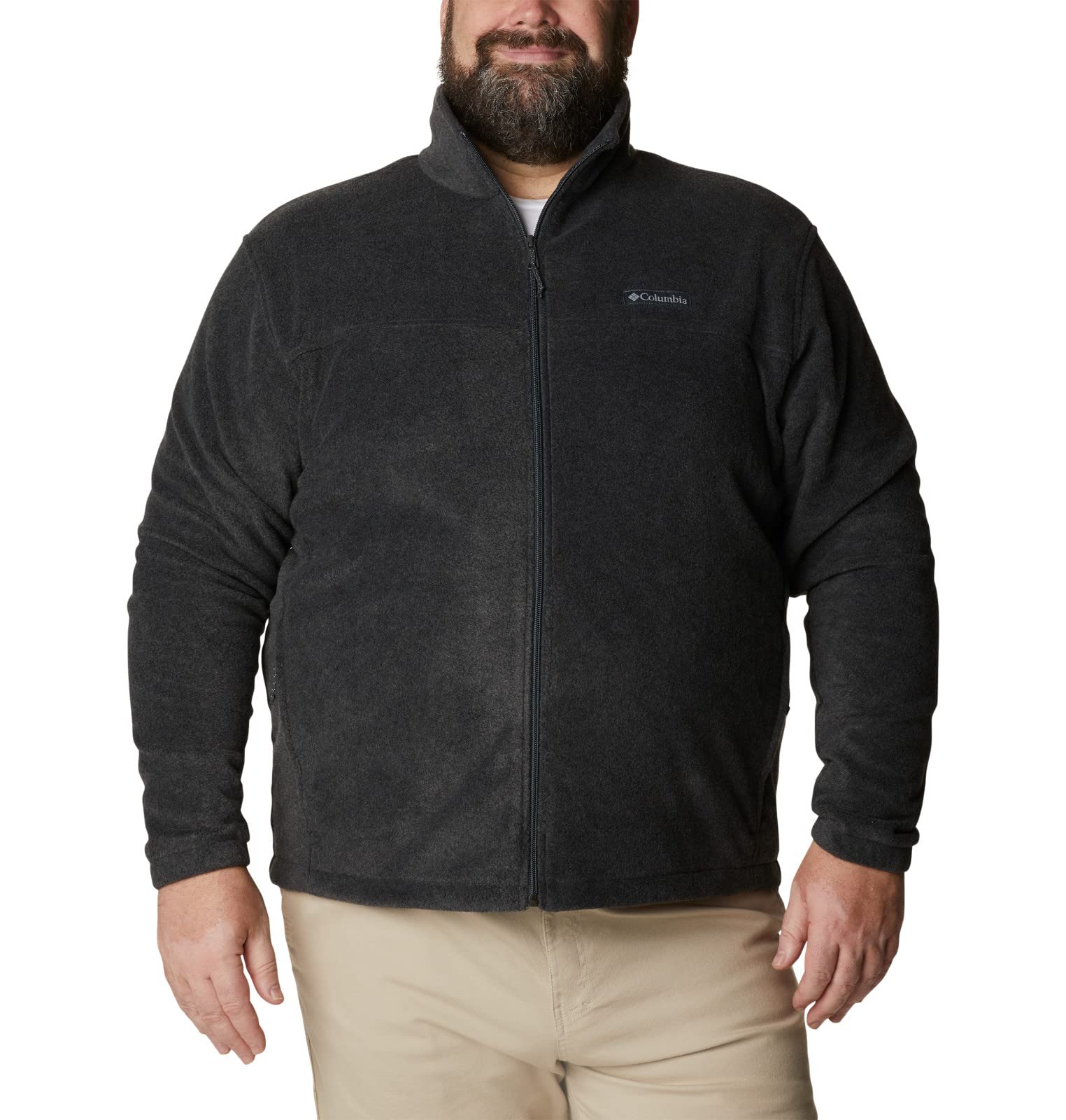Columbia Men's Big and Tall Steens Mountain 2.0 Full Zip Fleece Jacket, Charcoal Heather, 4X