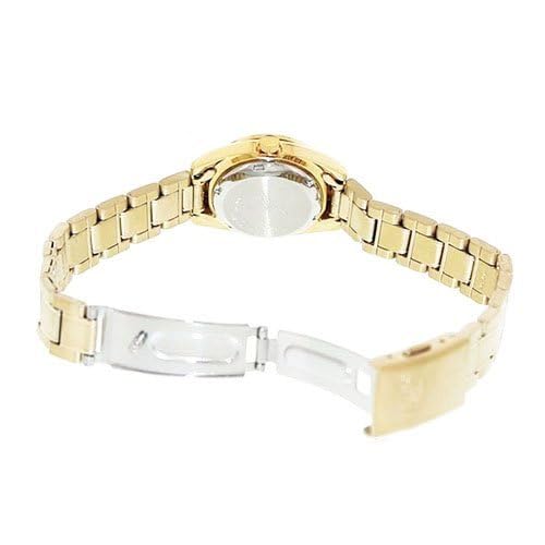 Seiko Women's SYMD96 5 Automatic Black Dial Gold-Tone Stainless Steel Watch