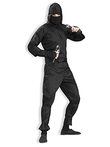 Men's Deluxe Ninja Costume, Black, One Size