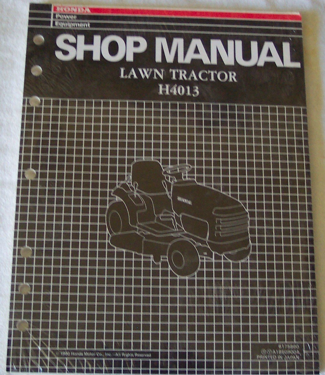 Honda Power Equipment Lawn Tractor Shop Manual H4013