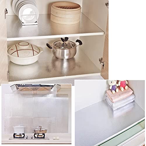 Kitchen Backsplash Stickers Wallpaper, Kitchen Sticker Self Adhesive Kitchen Foil Stickers Oil and Water Resistant Cooktop Sticker for Cabinet Countertops and Drawer Liner Shelves . 15.7x118 Inchs…