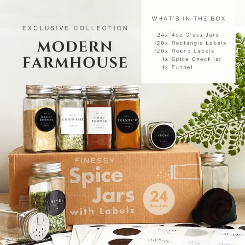 Spice Jars With Label Spice Organizer And Storage, Spices And Seasonings Sets Seasoning Organizer Kitchen Organization And Storage Seasoning Jars Spice Bottles Spice Containers For Cabinet Organizing