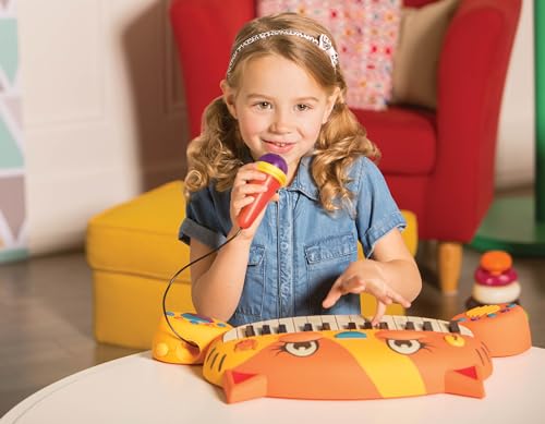B. toys- Meowsic- Interactive Cat Piano – Toy Piano & Microphone – Musical Instrument For Toddlers, Kids – 20+ Songs, Sounds & Recording Feature – 2 Years +