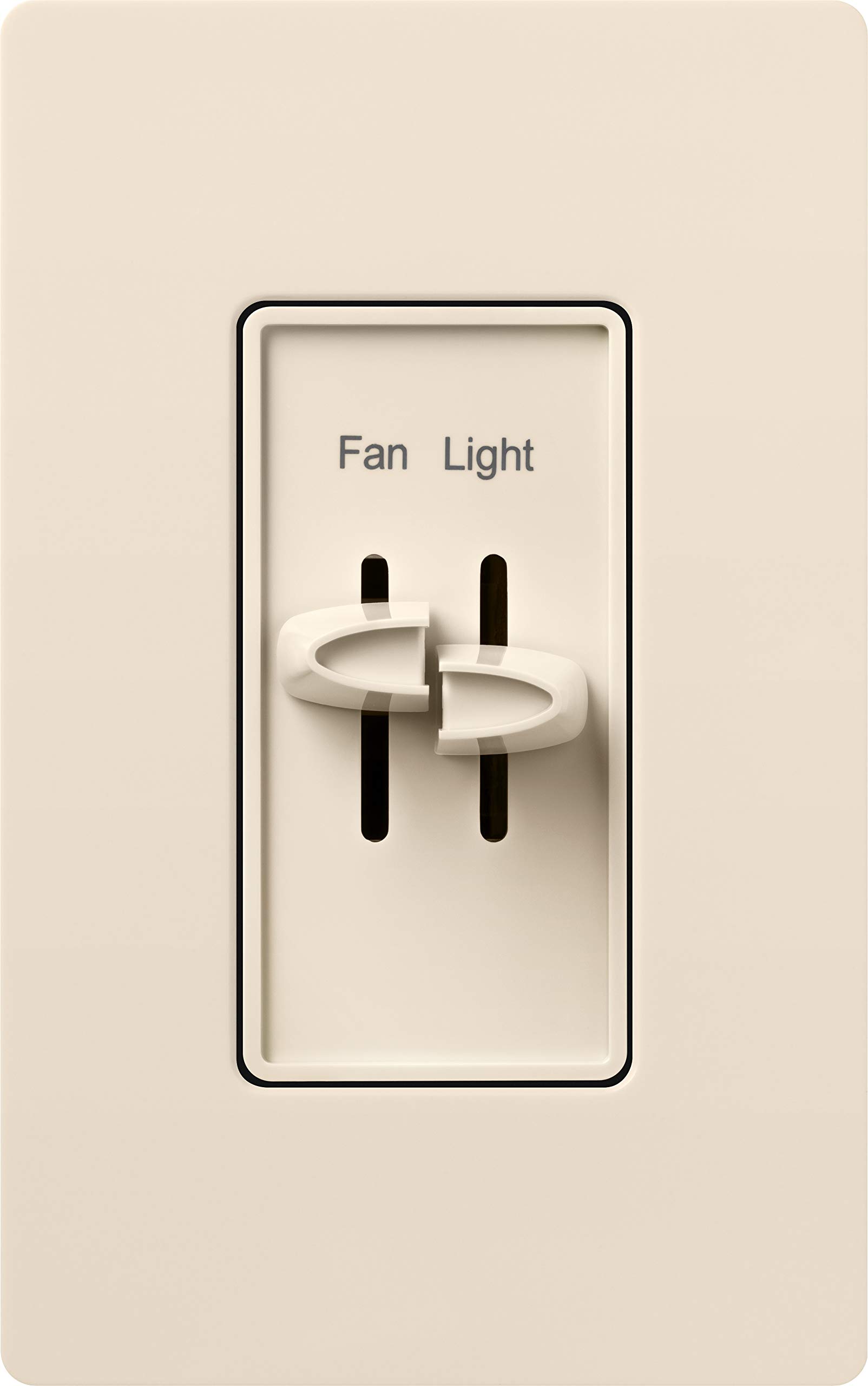 Lutron Skylark 3-Speed Combination Fan and Light Control, 1.5 Amp, Single-Pole, S2-LFSQ-LA, Light Almond