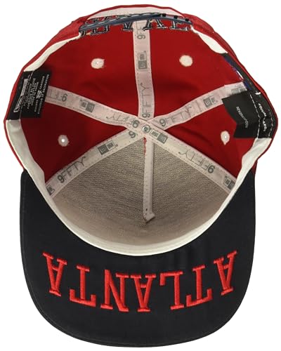 New Era MLB 9Fifty Turnover Snapback 2 Tone Cap Atlanta Braves (Red/Blue, OSFM)