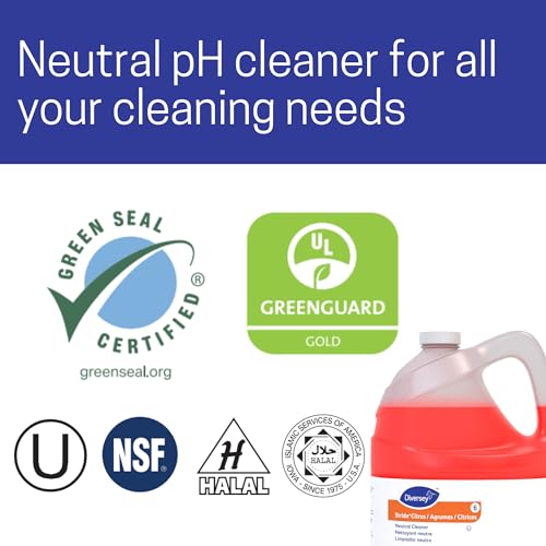 Diversey 903904 Stride Citrus Neutral Cleaner, Commercial Floor Cleaner, Citrus Scent, Concentrate, 1-Gallon Packaging May Vary, 128 Fl Oz (Pack of 1)