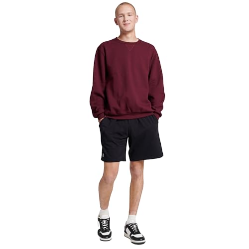 Russell Athletic Men's Dri-Power Fleece Crew, Maroon, Medium