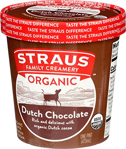 Straus Family Creamery, Organic Dutch Chocolate Ice Cream, 1 16 oz (Frozen)