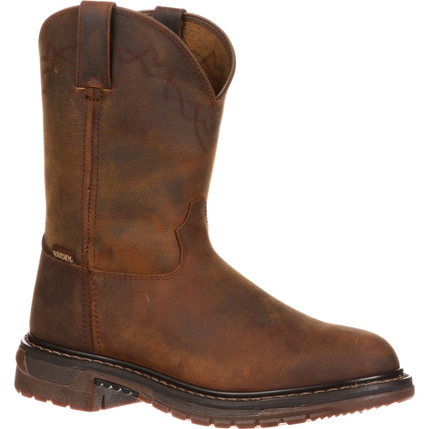 ROCKY Original Ride Roper Western Boot, Trail Brown, Size 10(M)