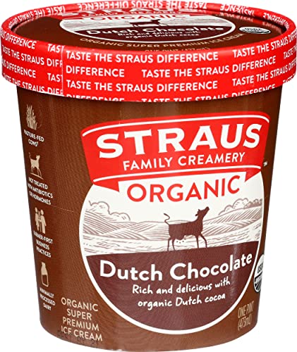 Straus Family Creamery, Organic Dutch Chocolate Ice Cream, 1 16 oz (Frozen)