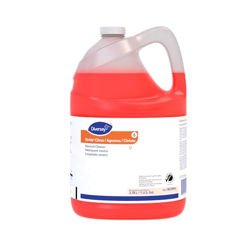 Diversey 903904 Stride Citrus Neutral Cleaner, Commercial Floor Cleaner, Citrus Scent, Concentrate, 1-Gallon Packaging May Vary, 128 Fl Oz (Pack of 1)