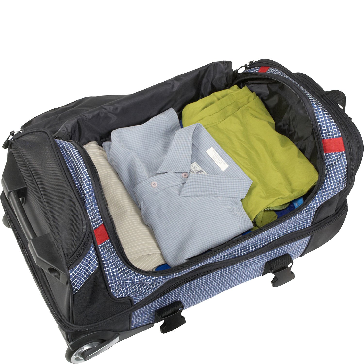 Samsonite Ripstop Wheeled Rolling Duffel Bag, Blue, 26-Inch