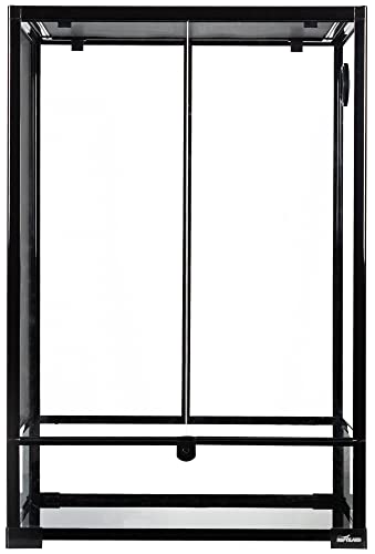 TRIXIE 64 Gallon Vertical Glass Terrarium, Double Hinged Doors, Mesh Top, Waterproof Base, Black