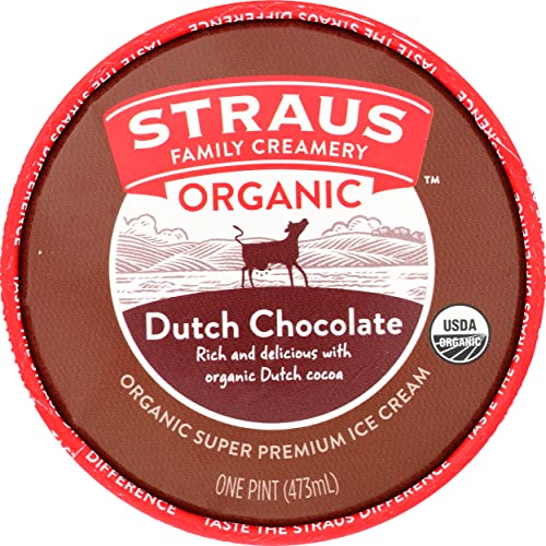 Straus Family Creamery, Organic Dutch Chocolate Ice Cream, 1 16 oz (Frozen)