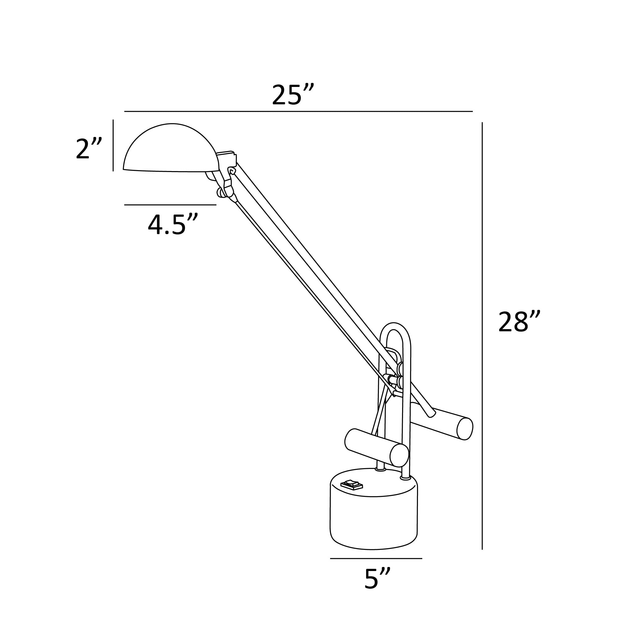 Lite Source LS-306PS Halotech 29-Inch 8W LED Desk Lamp, Polished Steel , Silver, 25x28x4.5