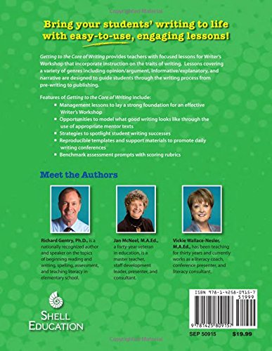 Getting to the Core of Writing: Essential Lessons for Every First Grade Student