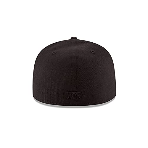 MLB Atlanta Braves Black on Black 59FIFTY Fitted Cap, 7 5/8