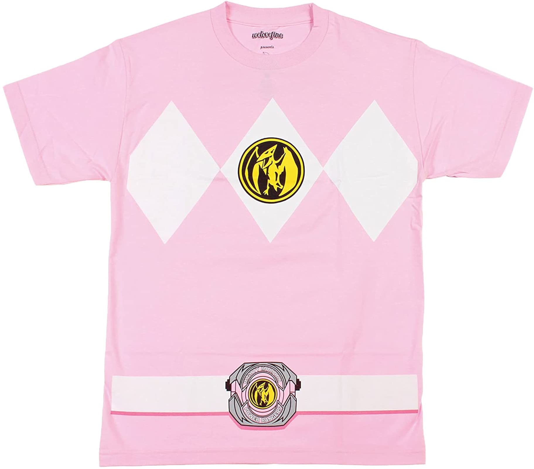 The Power Rangers Pink Rangers Costume Adult T-shirt Tee, XL