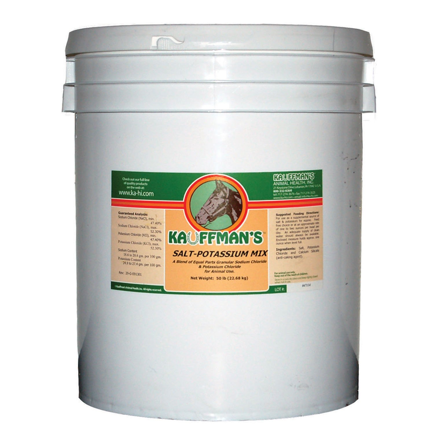 Kauffman Salt Potassium Electrolytes - 50 Lb